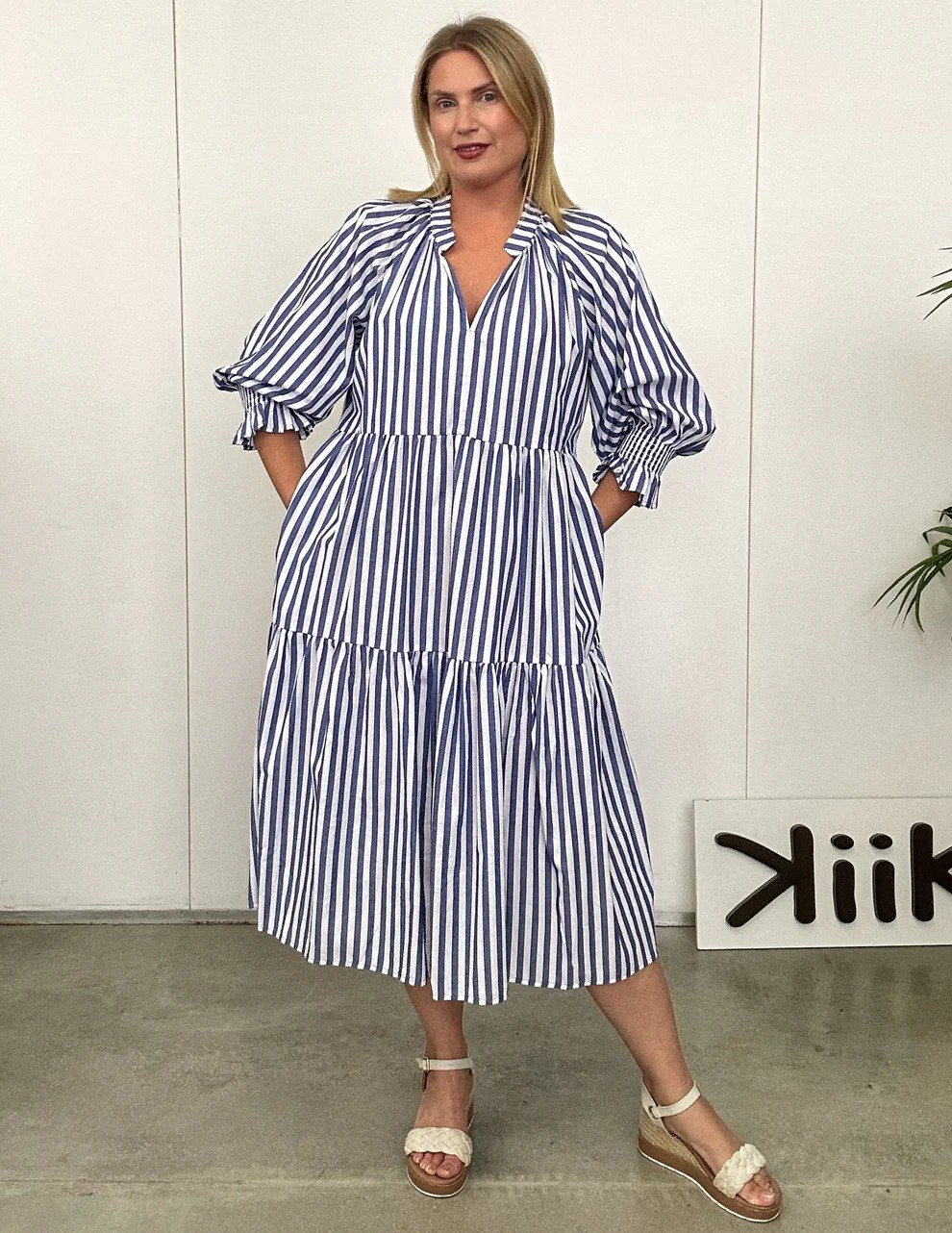 KL885 - Stripe Midi Dress | SLAB Designs